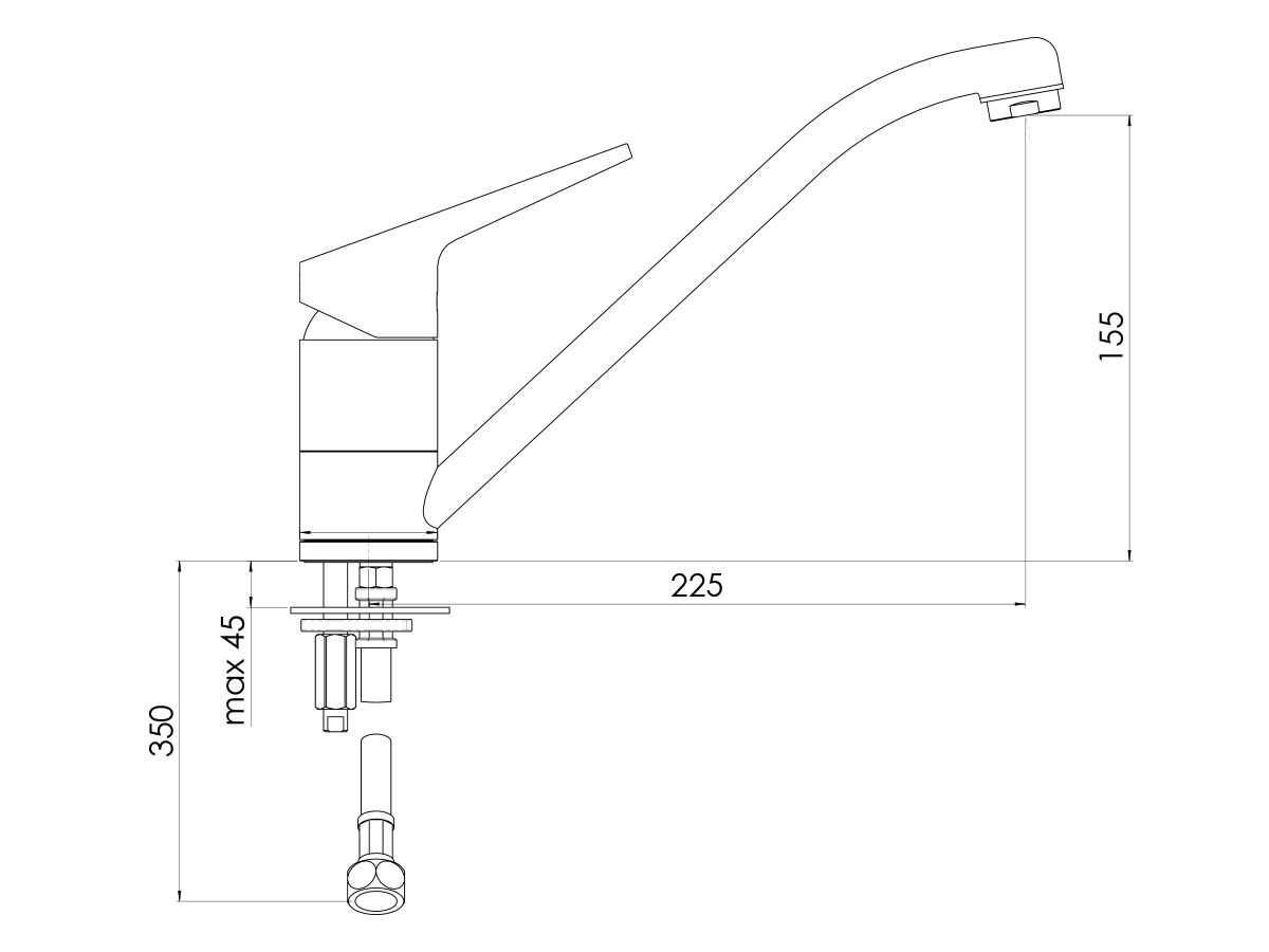 Posh Solus Mk2 Standard Sink Mixer Tap Chrome 4 Star From Reece