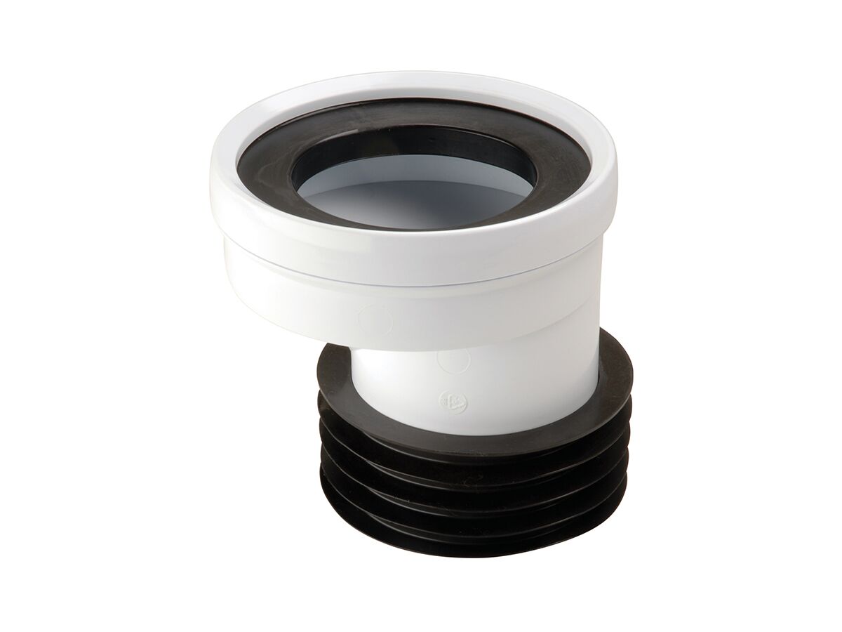 Dux Pan Connector 22mm Offset 100mm from Reece