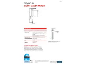 Teknobili Loop Basin Mixer Tap Chrome (5 Star) from Reece