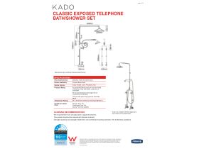 Kado Era Exposed Twin Telephone Shower & Bath Set Cross Handles Brass ...
