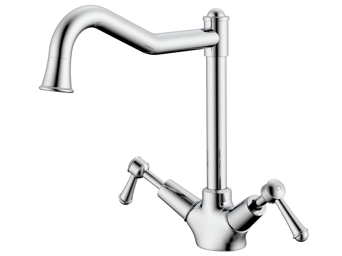 Posh Canterbury English Sink Twinner Tap Small Lever Chrome (4 Star ...