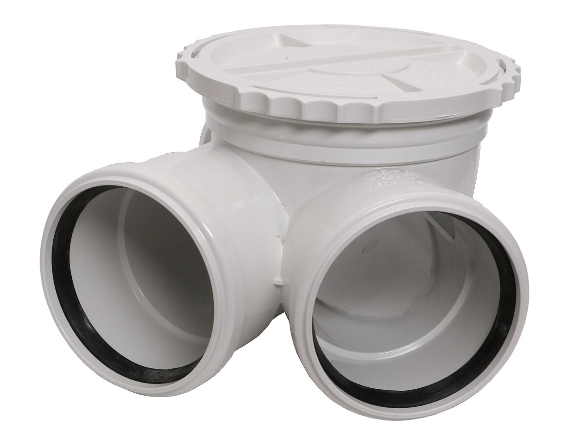 DWV RRJ Access Junction Right Hand 100mm x 45 Degree from Reece