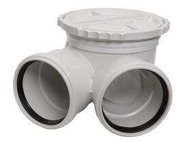 DWV RRJ Access Junction Right Hand 100mm x 45 Degree from Reece