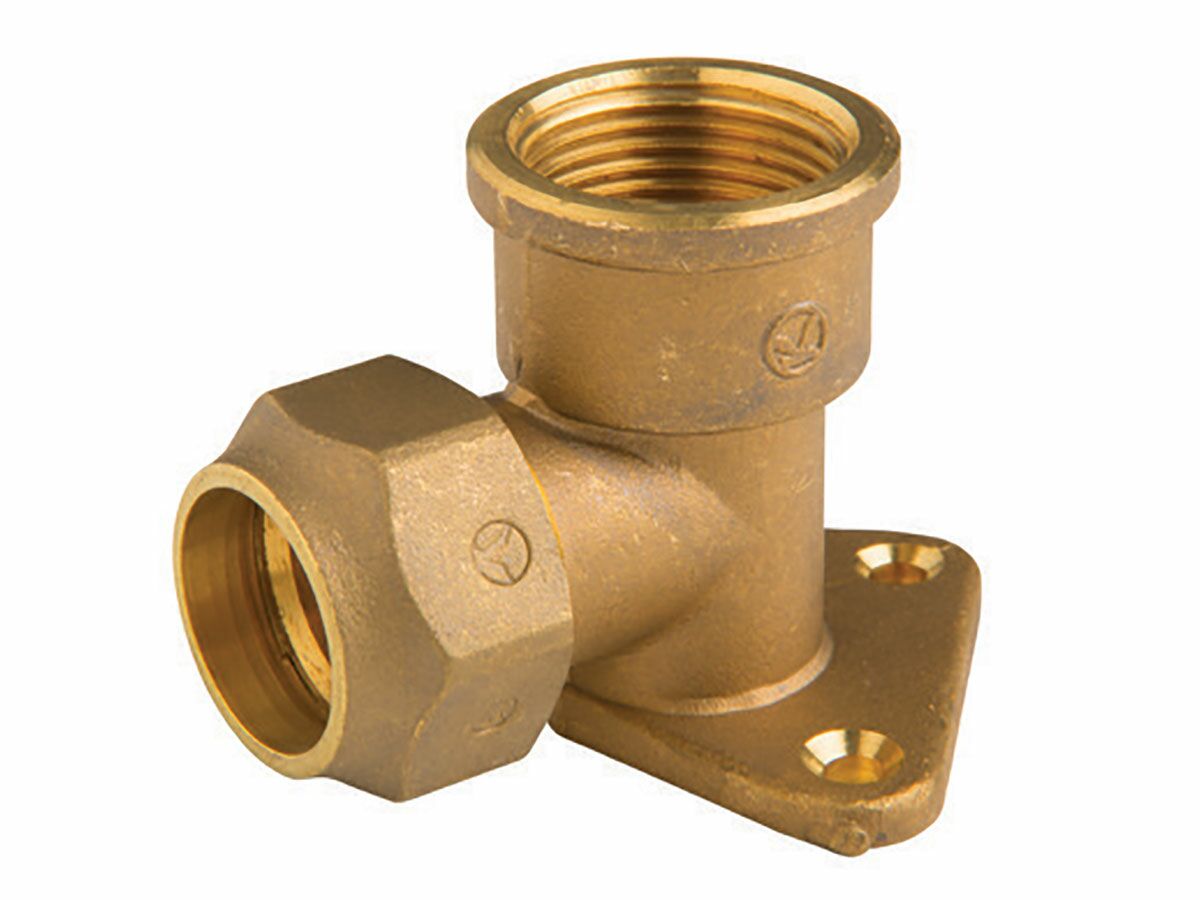 Brass Crox Bracket Elbow 15mm from Reece