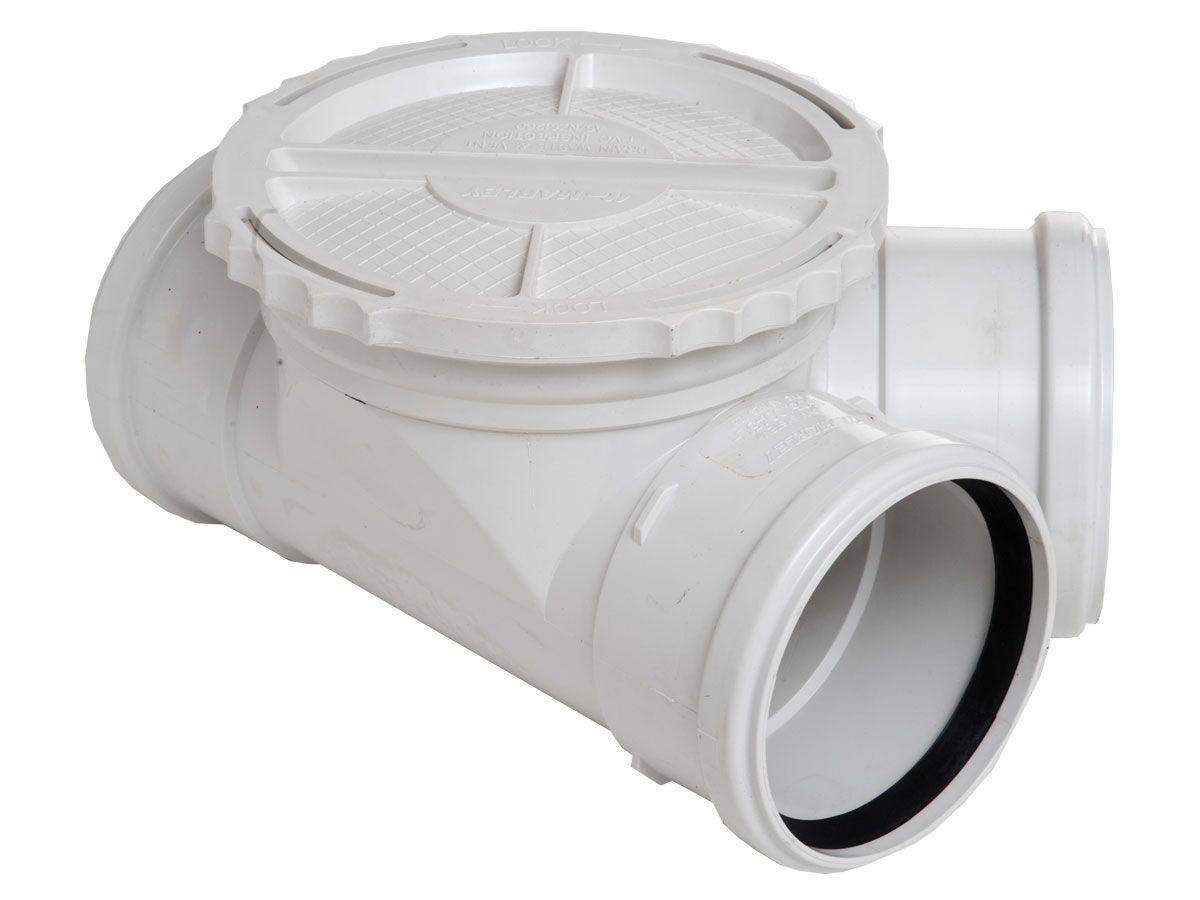 DWV RRJ Access Junction Left Hand 100mm x 45 Degree from Reece