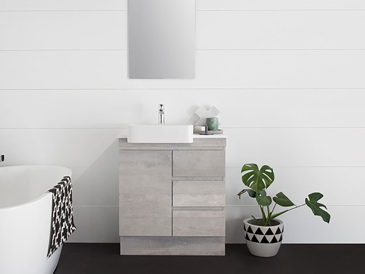 ADP Essence MKII 900mm Vanity Unit with Kick XS Sheer Ensuite 1 Door 3 ...