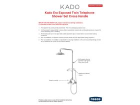 Kado Era Exposed Twin Telephone Shower Set Cross Handles Chrome (3 Star ...