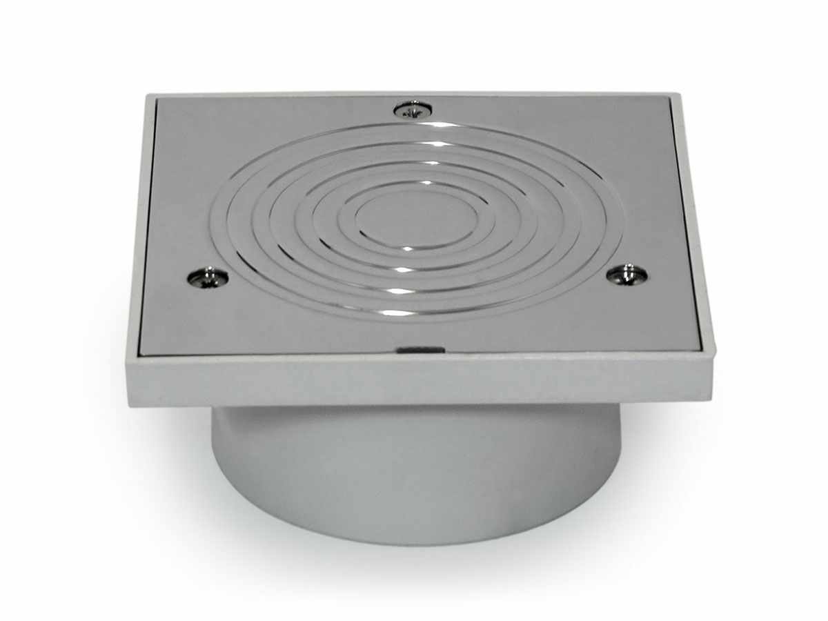 Square Bolt Trap Screw Insert Pipe Brass Lid Chrome 100mm from Reece