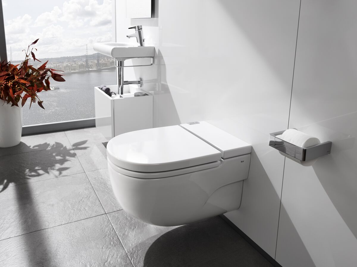 Roca Meridian In Tank Wall Hung Pan with Soft Close Seat & I Support ...