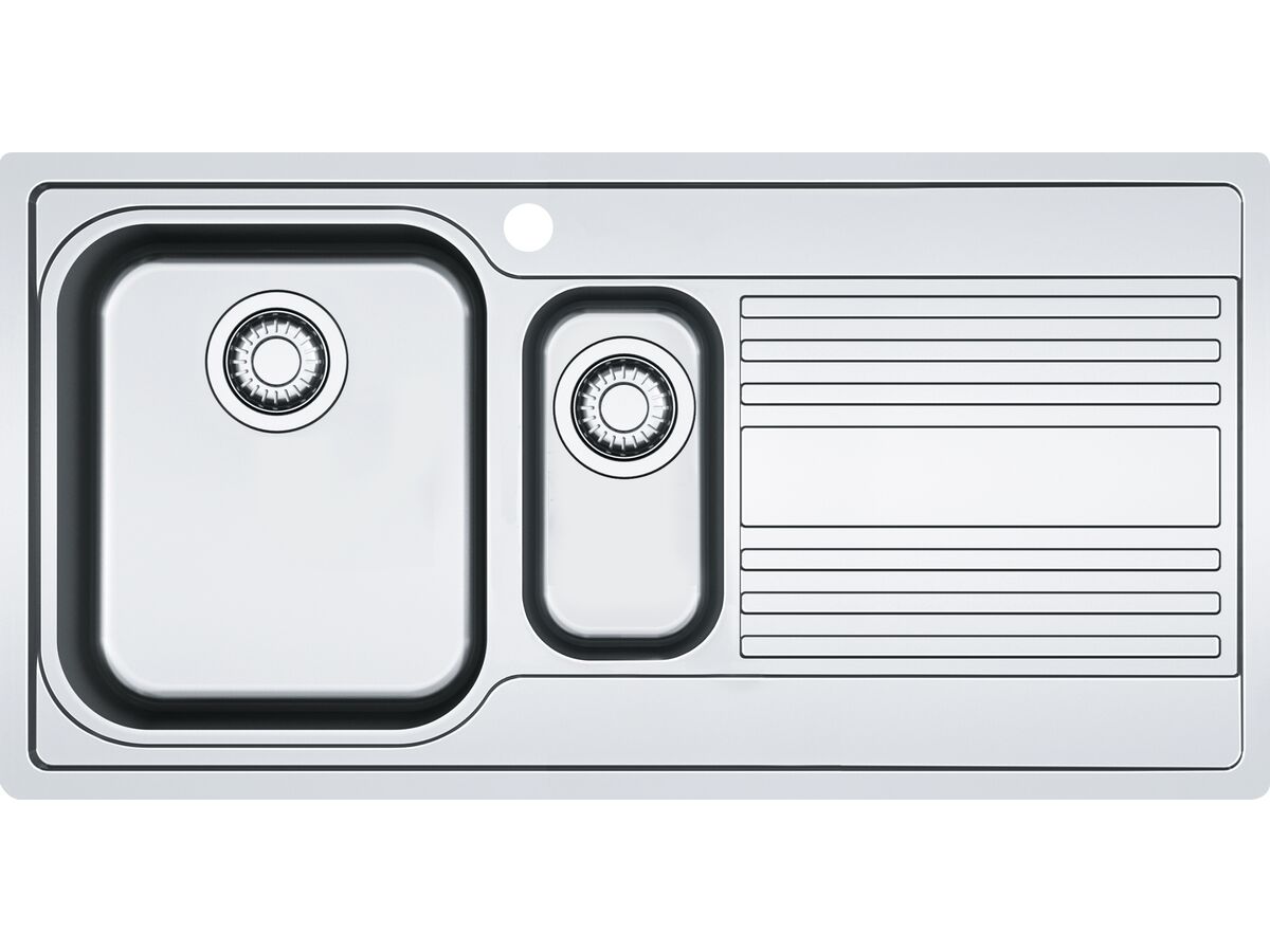 Franke Rapid RPX651 1 1/3 Bowl Inset Sink Pack Left Hand Bowl Right ...