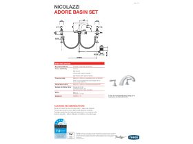 Nicolazzi Adore Basin Set Satin Nickel (4 Star) from Reece