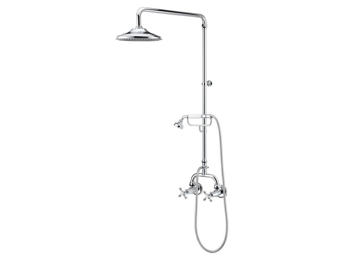 Kado Era Exposed Twin Telephone Shower Set Cross Handles Chrome (3 Star ...