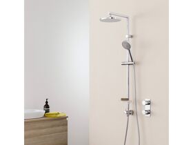 Caroma Essence Overhead Shower System & Hand Shower on Rail with Bottom ...
