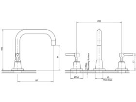 Phoenix Gen X Lever Basin Set Square Fixed Chrome (5 Star) from Reece